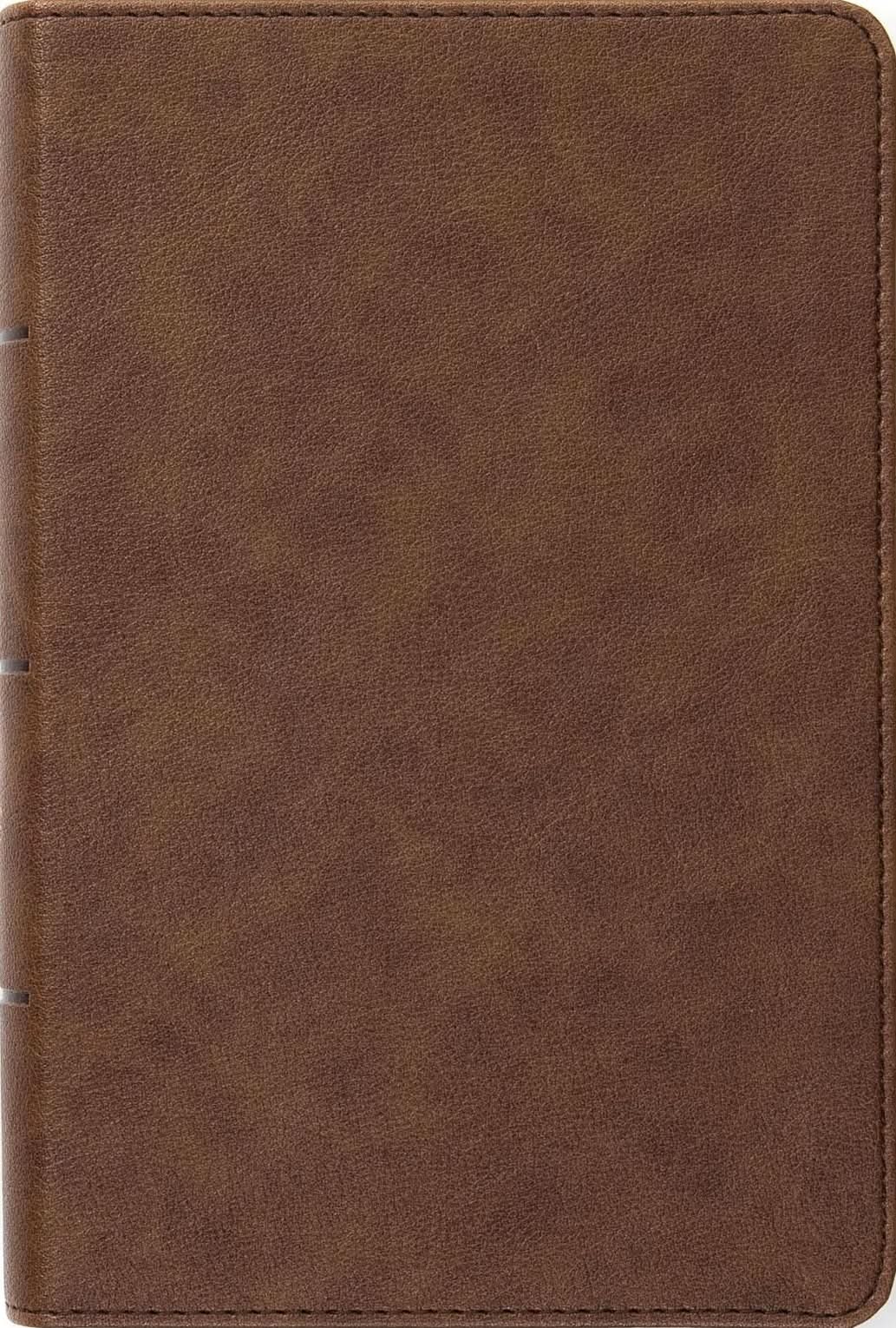 CSB Single-Column Compact Bible, Brown LeatherTouch