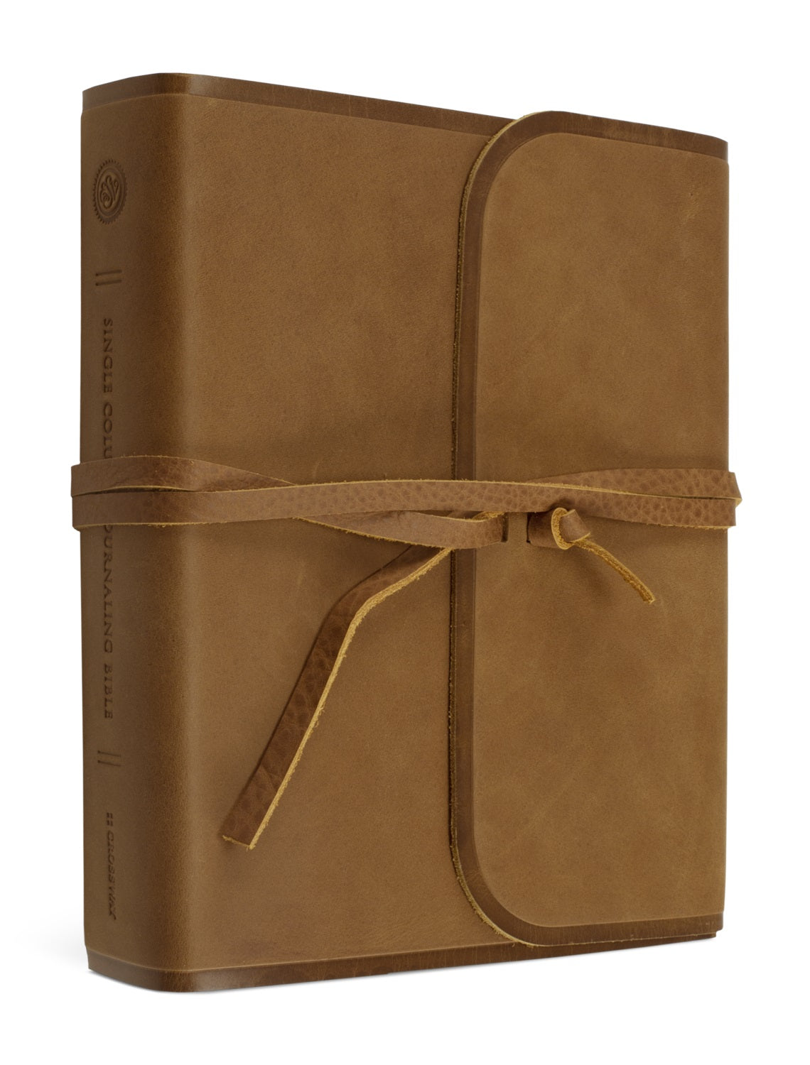 ESV Single Column Journaling Bible (Natural Leather, Brown, Flap with ...