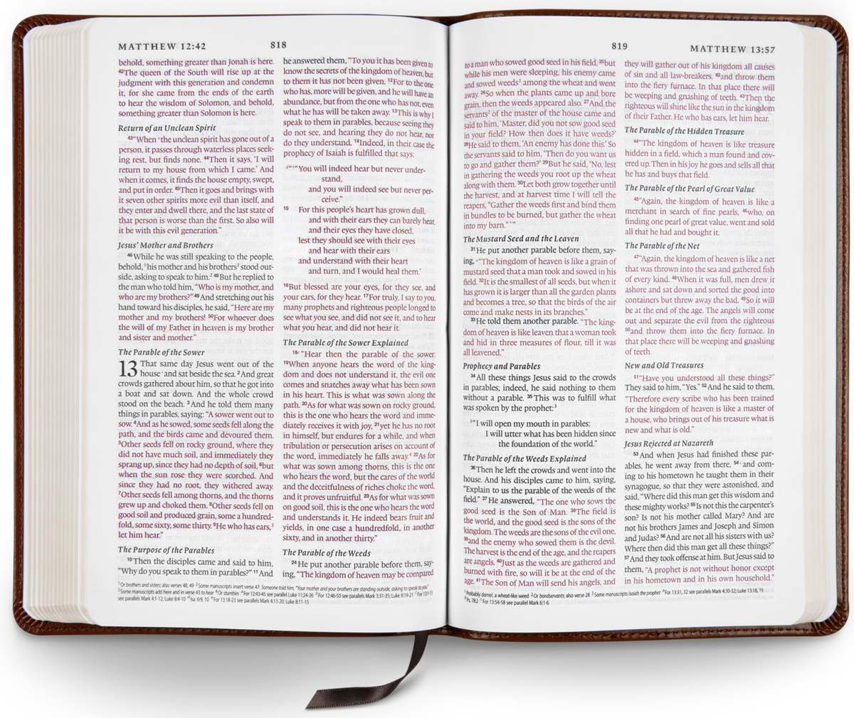 ESV Thinline Bible, Red Letter (TruTone, Mahogany, Border Design) by ESV