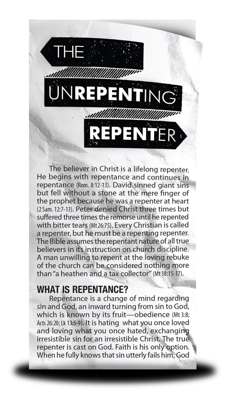 Unrepenting Repenter, The (20 Pack) by Jim Elliff