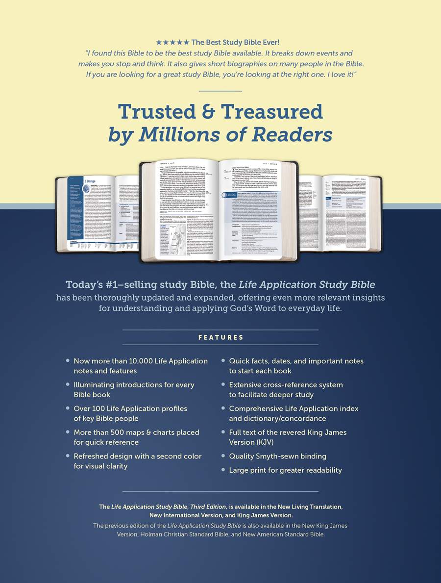 KJV Life Application Study Bible, Third Edition, Large Print (Hardcover ...
