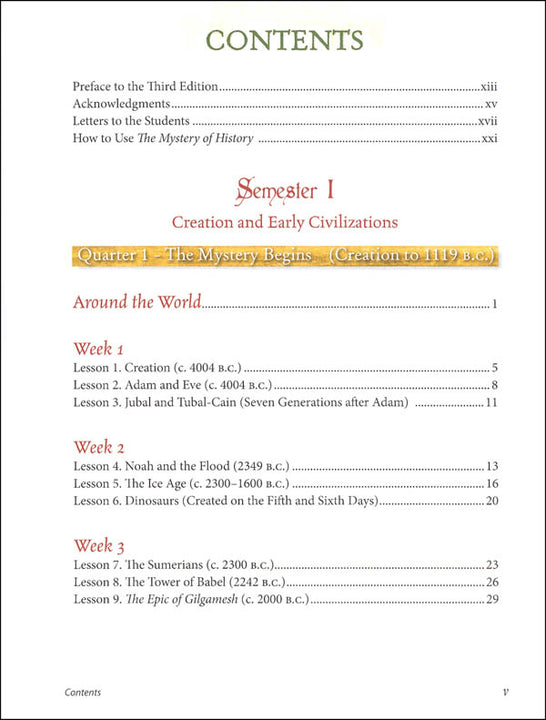 The Mystery of History, Volume I, Third Edition by Hobar,