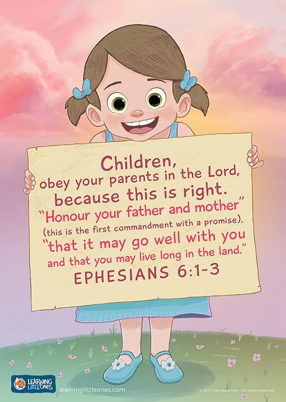 Children Obey Your Parents A3 Poster by Davis, Ben R